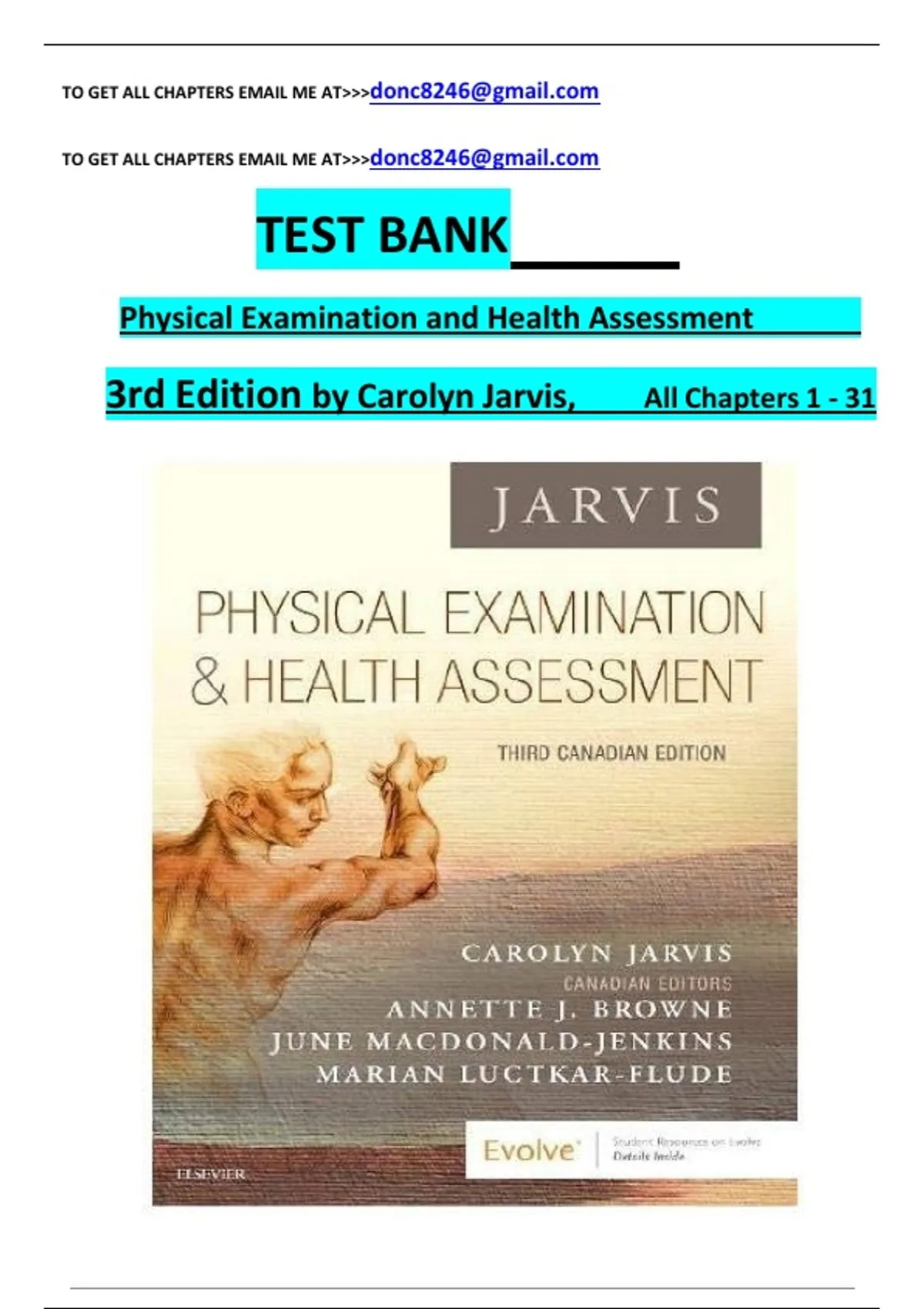 Physical Examination and Health Assessment, 9th Edition (2025/2026 New Version) – By Carolyn ...