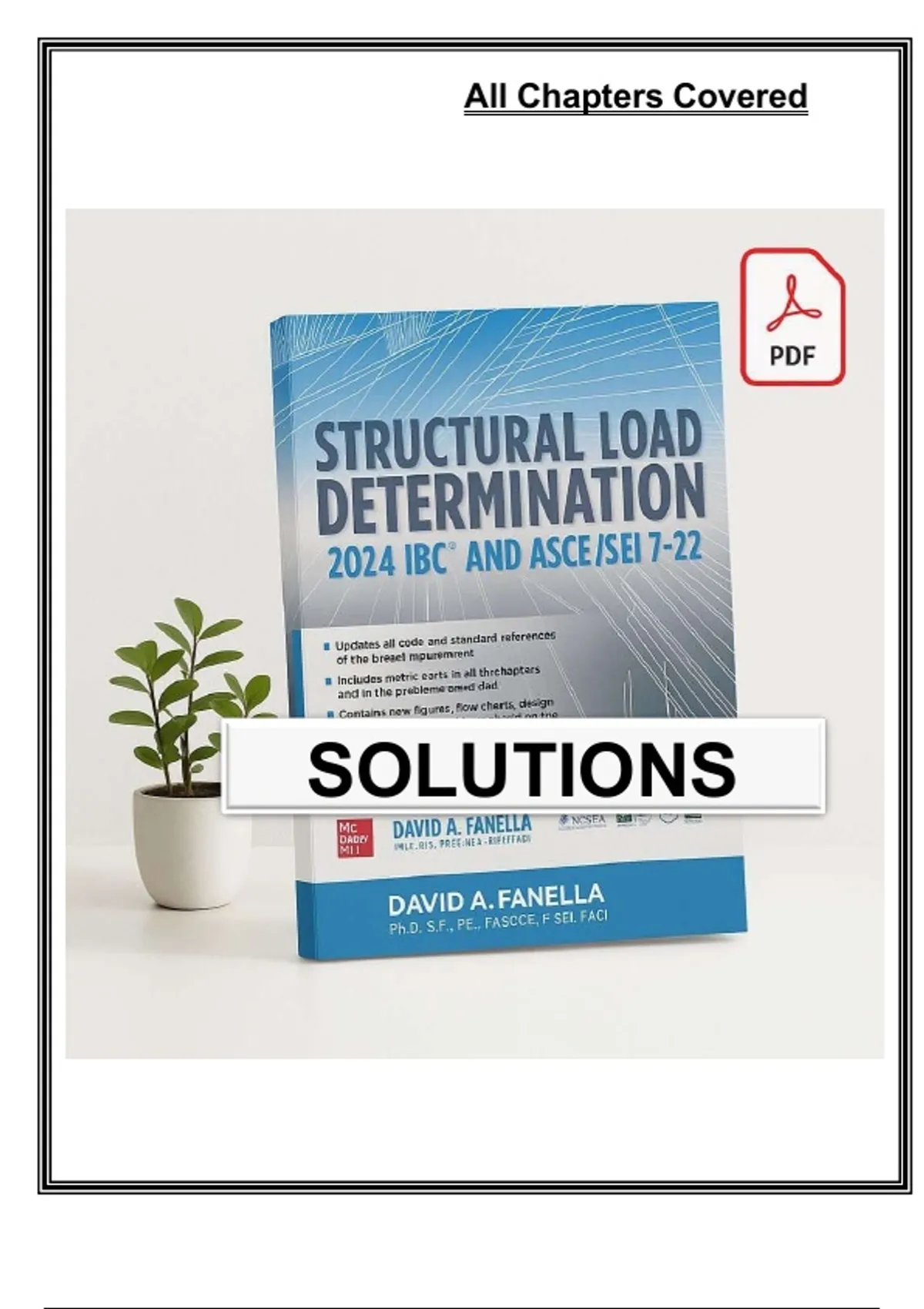 SOLUTIONS MANUAL to Structural Load Determination 2024 IBC and ASCESEI ...