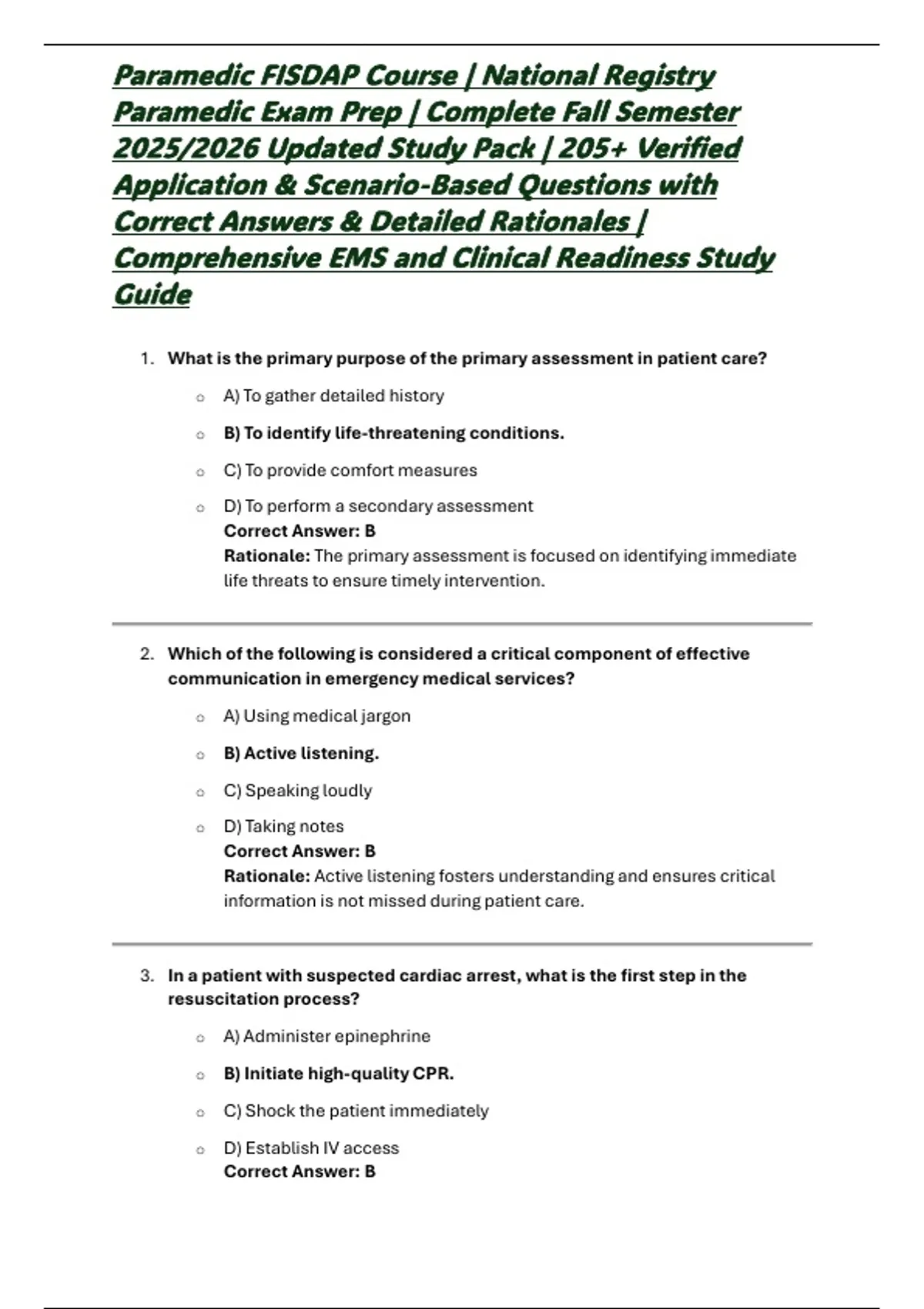 Paramedic FISDAP Course | National Registry Paramedic Exam Prep ...