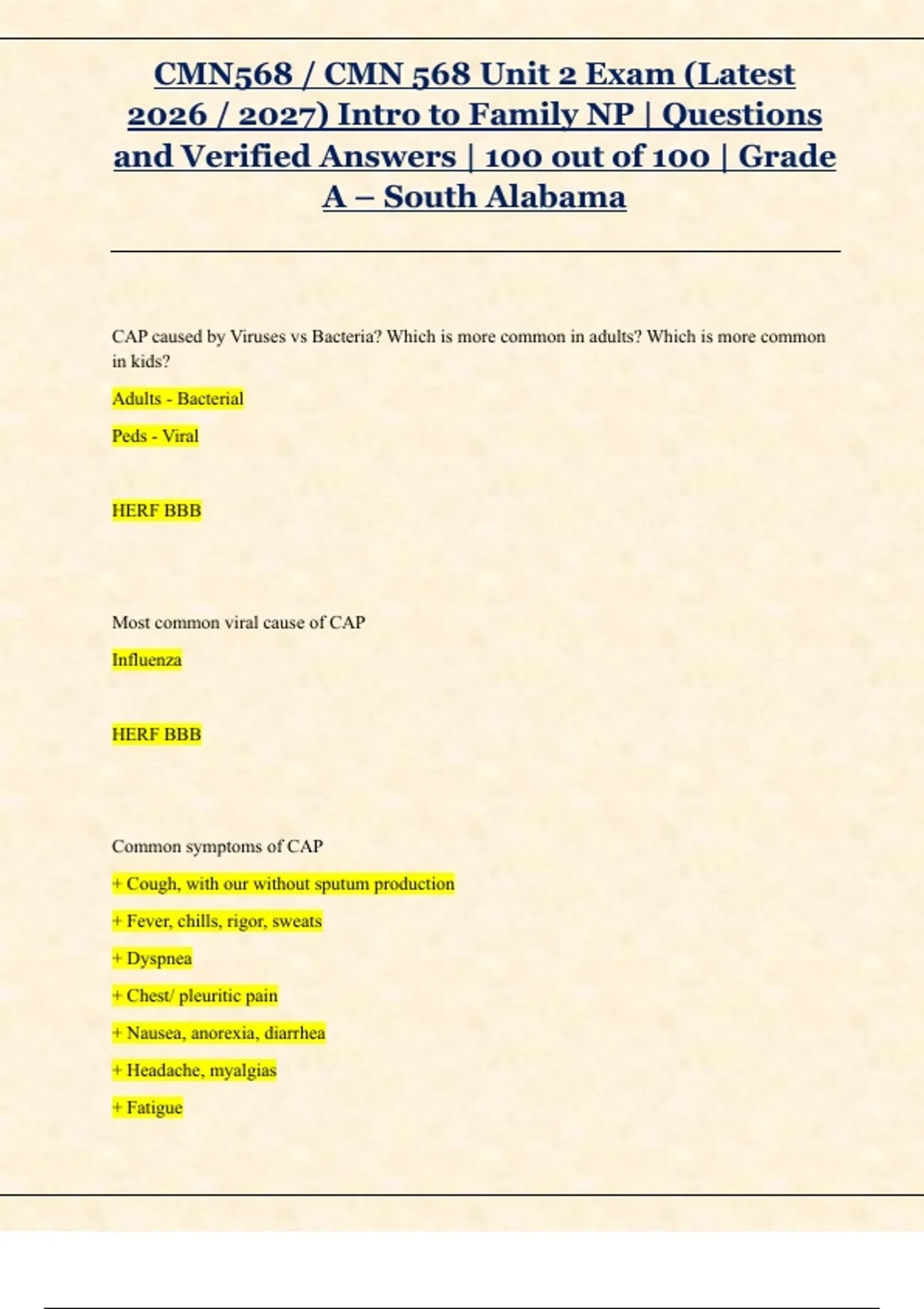 CMN568 / CMN 568 Unit 2 & 3 Exams (Latest 2026 / 2027 UPDATES) STUDY ...