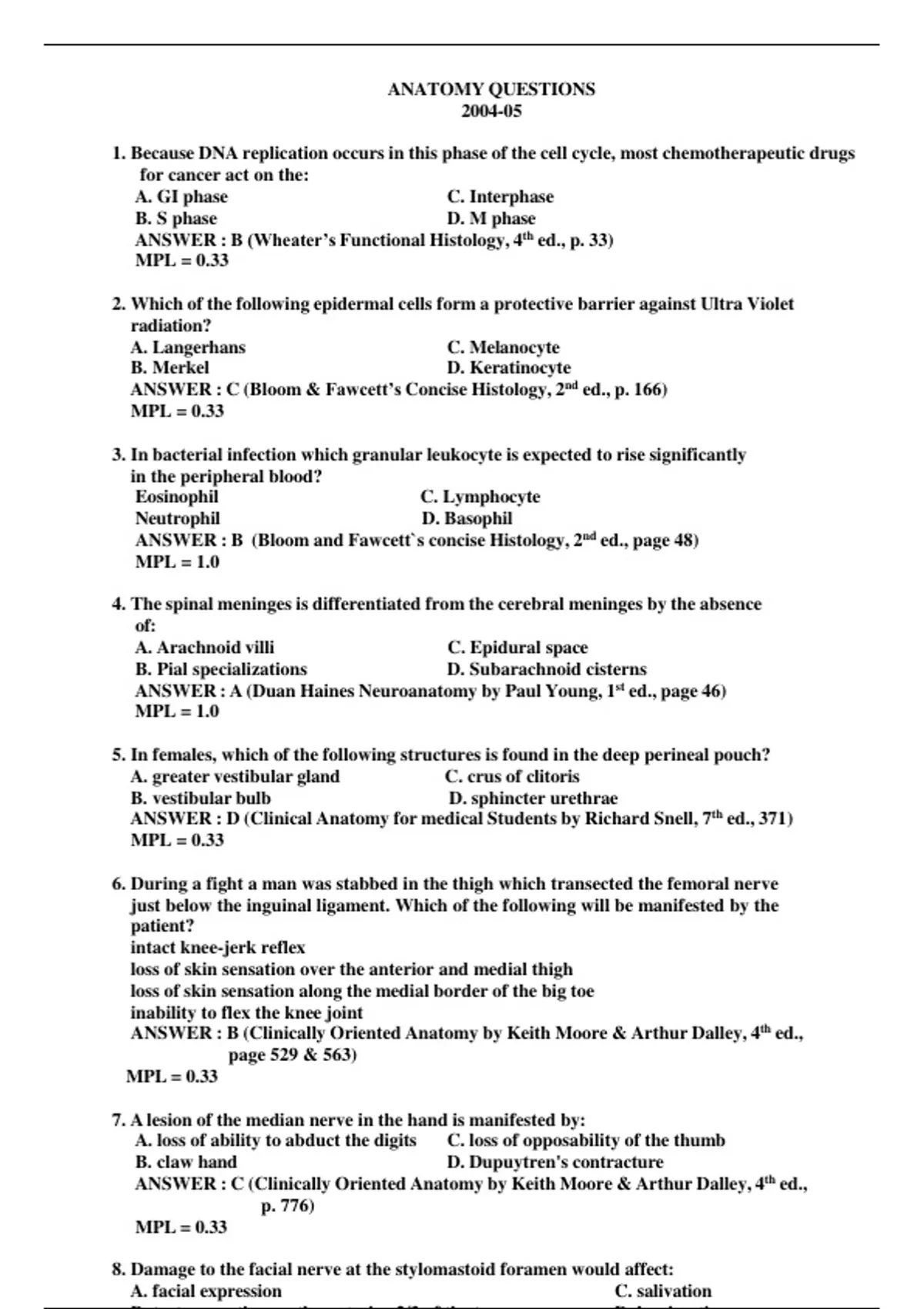Test Bank for Human Anatomy – Complete Chapter-by-Chapter Study Guide ...