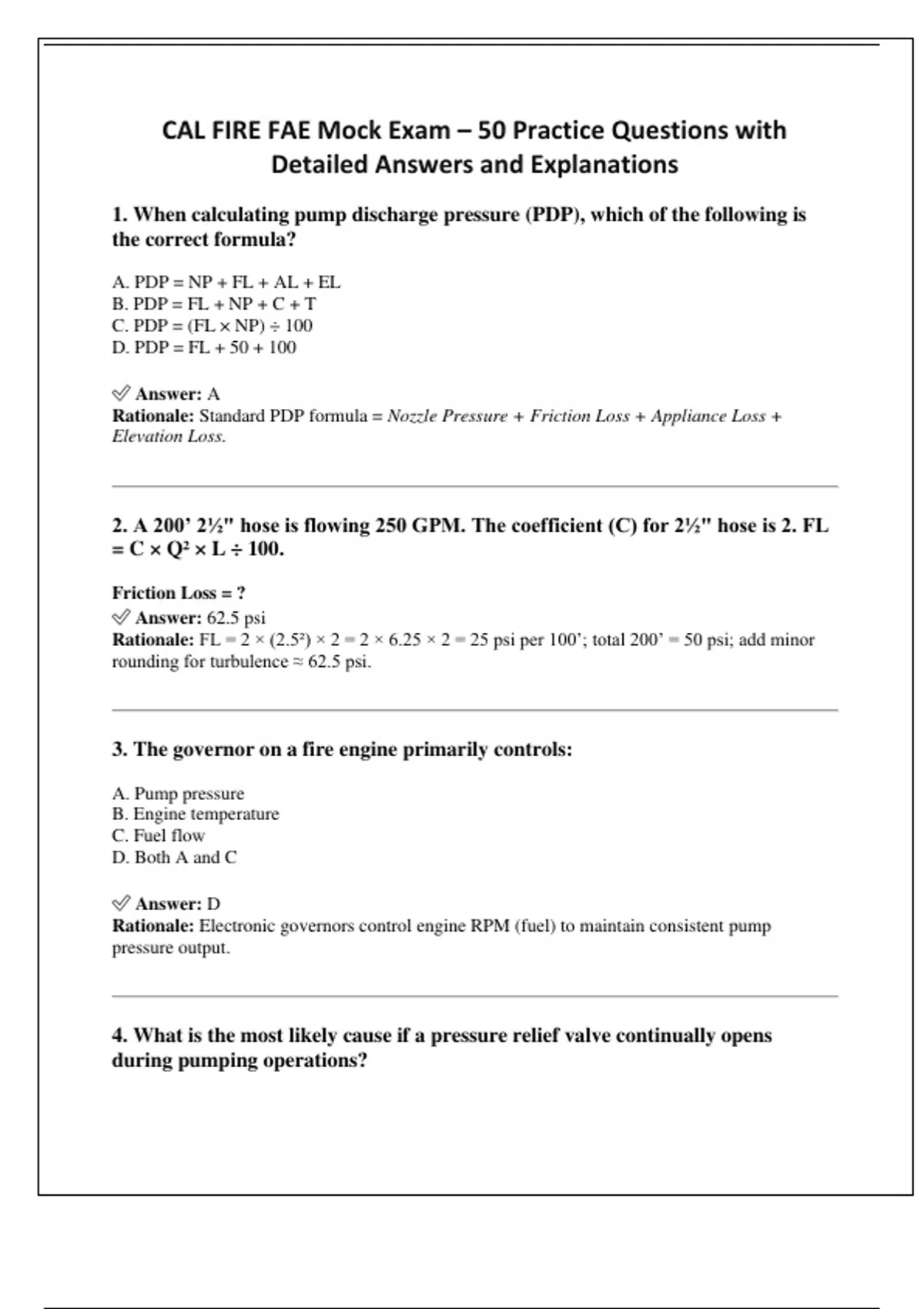 CAL FIRE FAE Mock Exam – 50 Practice Questions with Detailed Answers ...