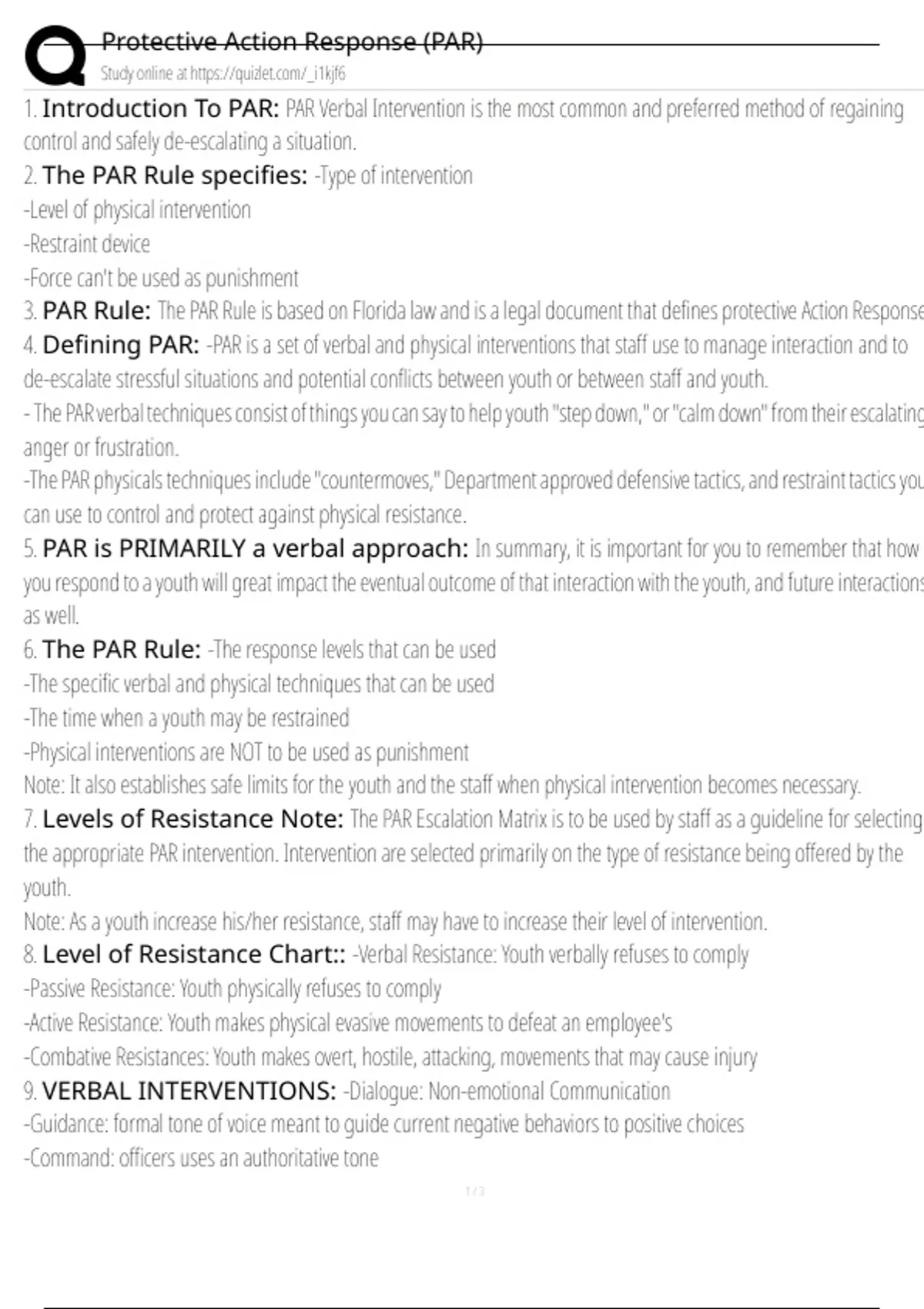 Protective Action Response (PAR) Exam Questions and Answers 100% Pass ...