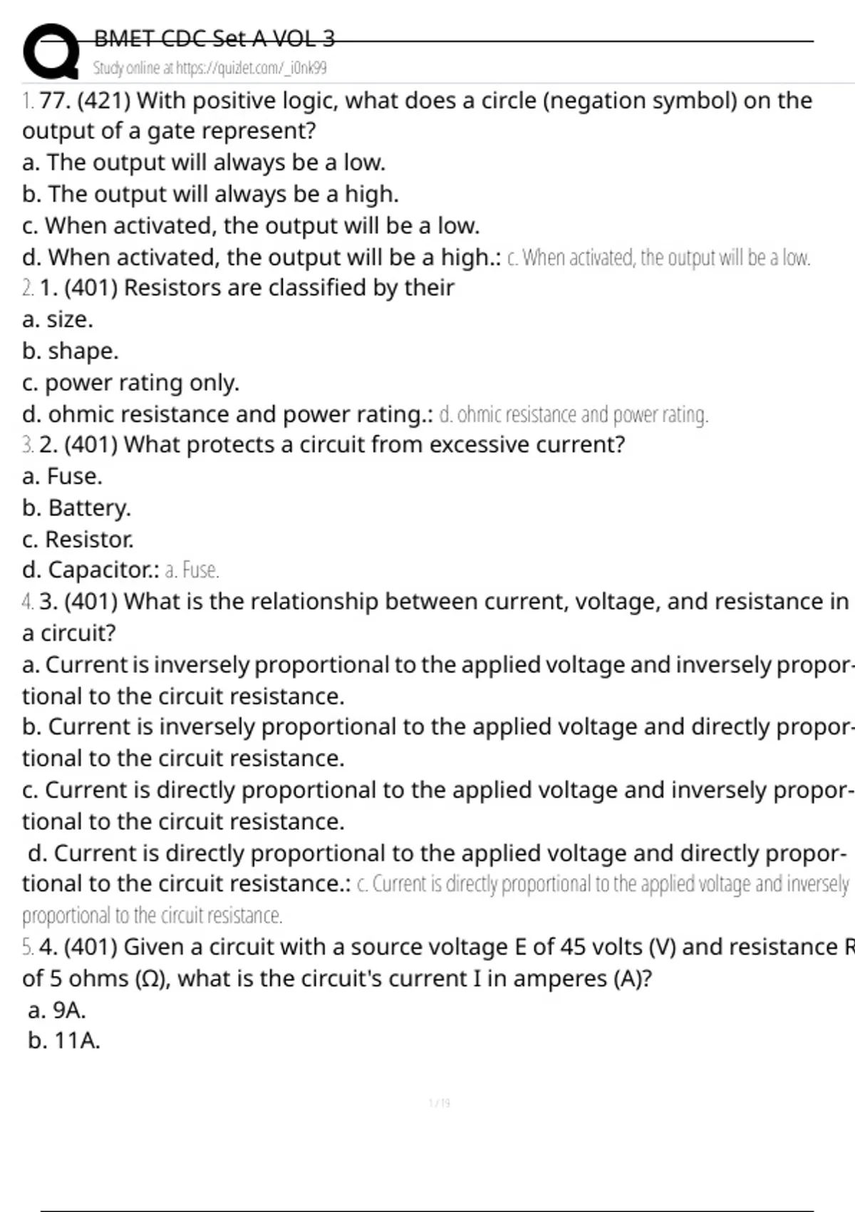BMET CDC Set A VOL 3 Exam Questions and Answers 100% Pass |Verified ...