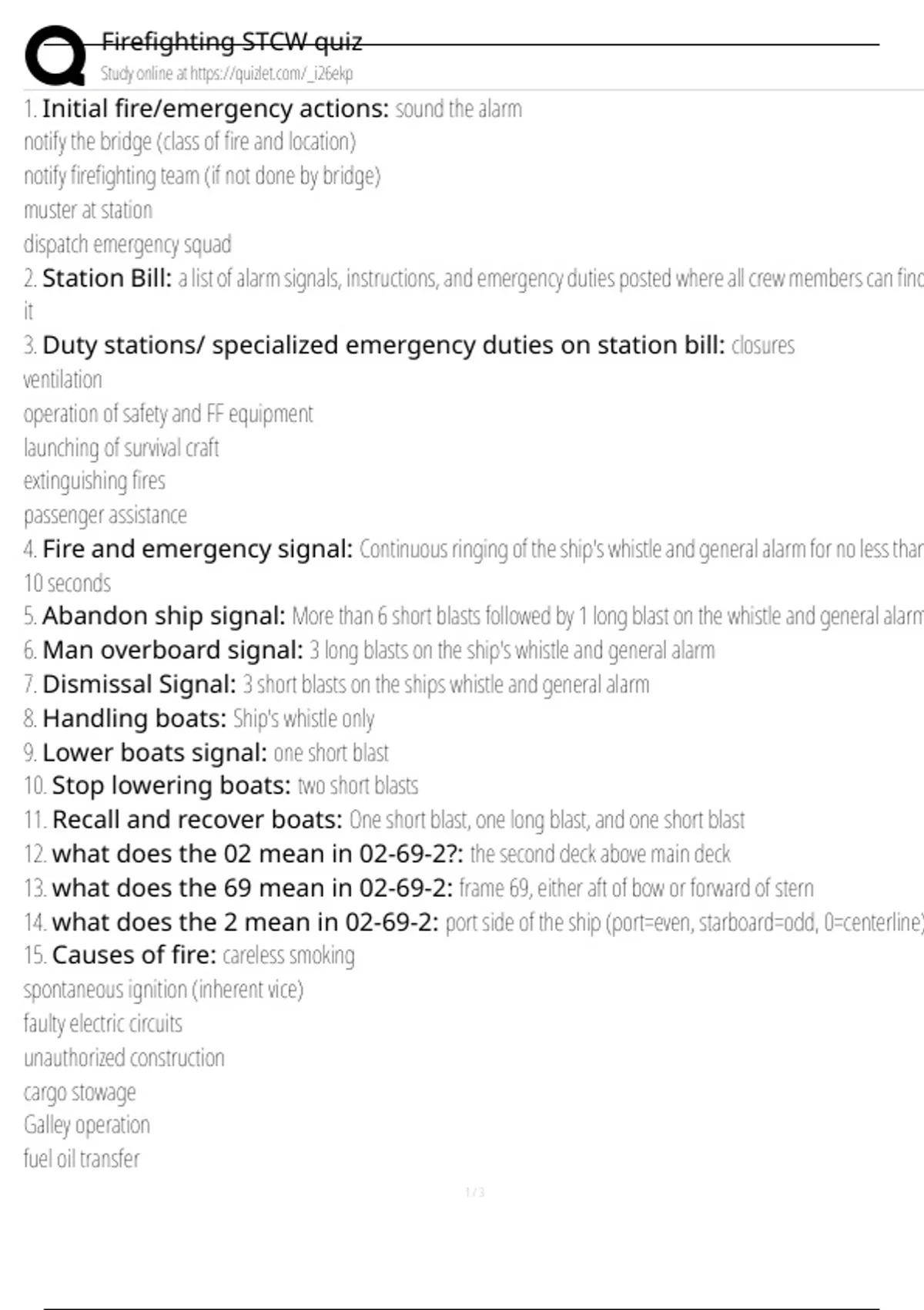 Firefighting STCW quiz Exam Questions and Answers 100% Pass |Verified ...
