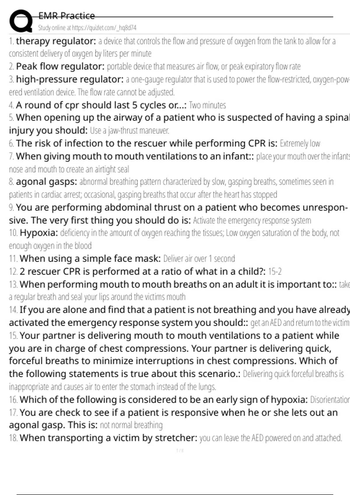 EMR Practice Exam Questions and Answers 100% Pass |Verified & Updated ...