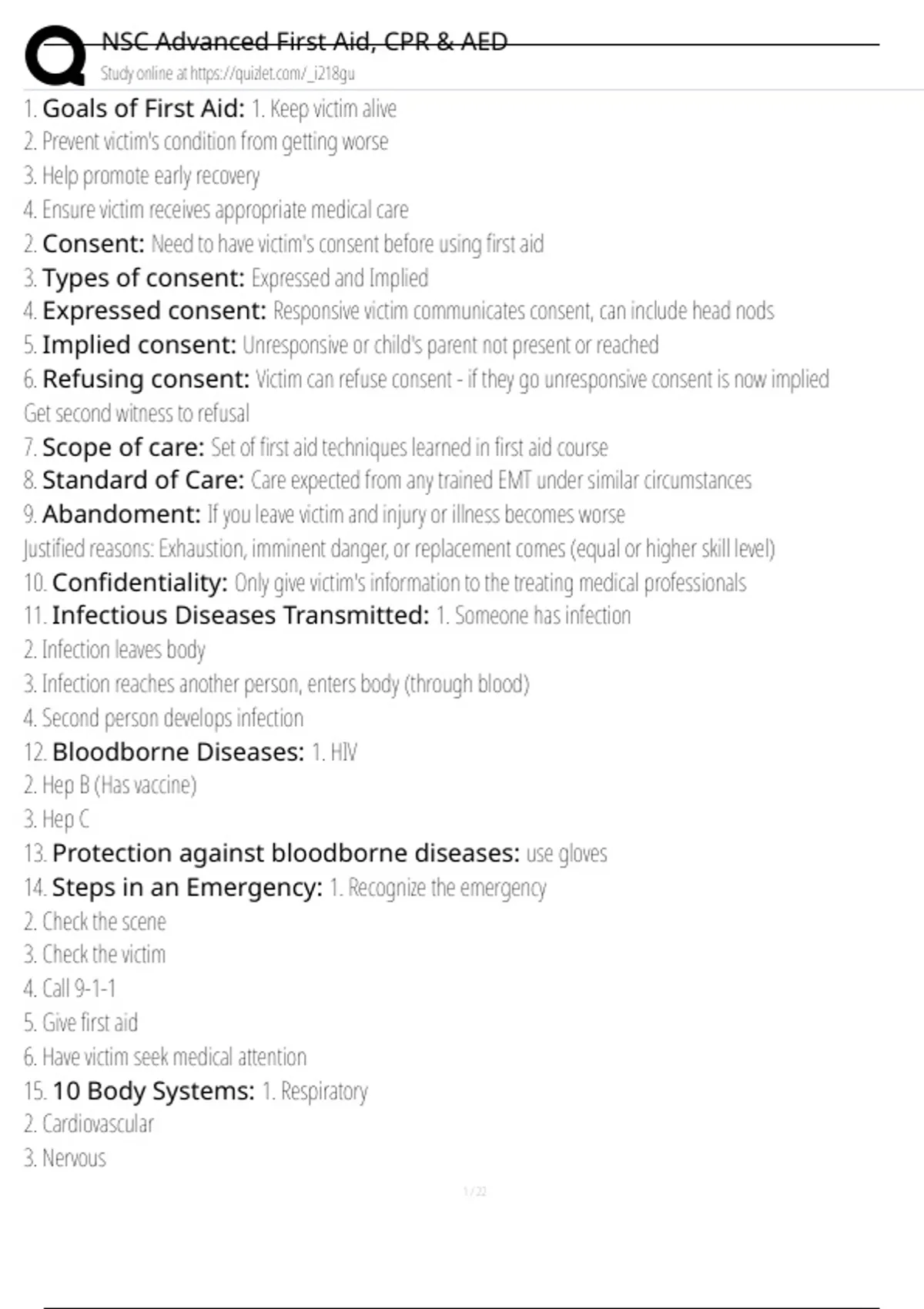 NSC Advanced First Aid, CPR & AED Exam Questions and Answers 100% Pass ...