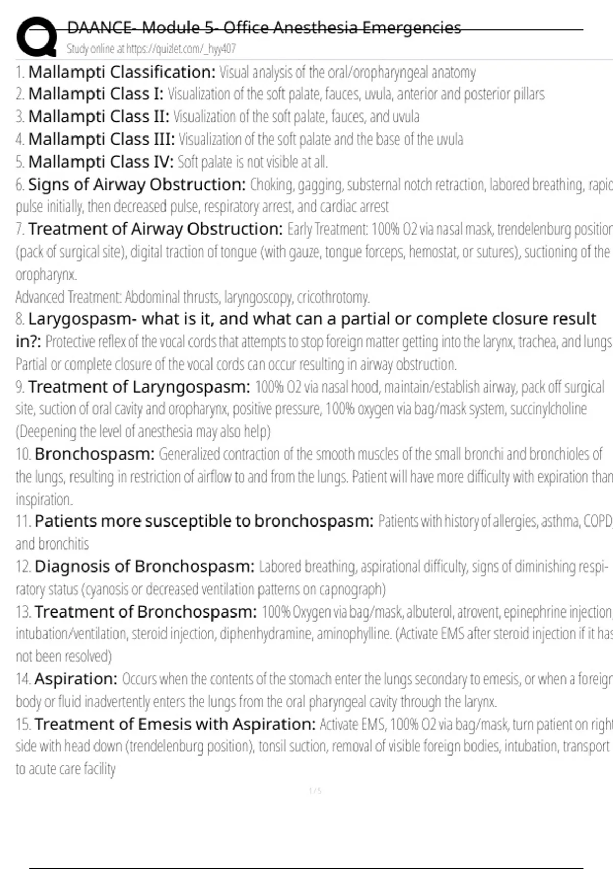 DAANCE- Module 5- Office Anesthesia Emergencies Exam Questions and Answers 100% Pass |Verified ...