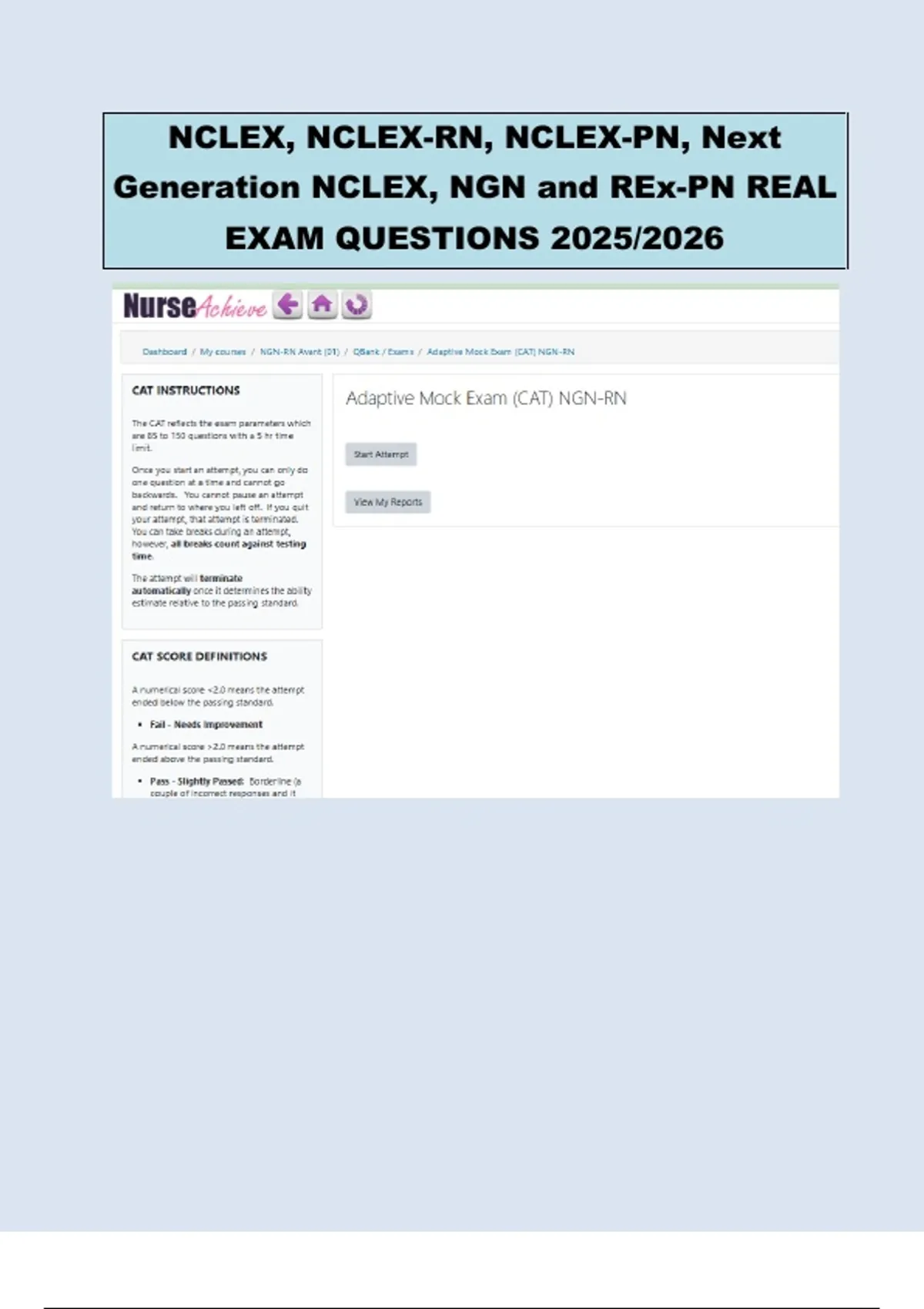 NCLEX, NCLEX-RN, NCLEX-PN, Next Generation NCLEX, NGN and REx-PN REAL ...