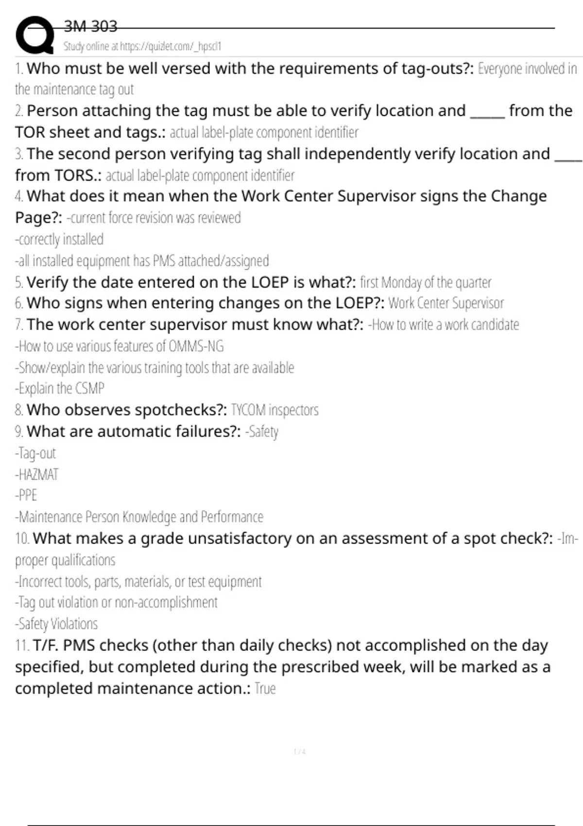 3M 303 Exam Questions and Answers 100% Pass |Verified & Updated|ACTUAL 2025/2026 Cheat Sheet ...