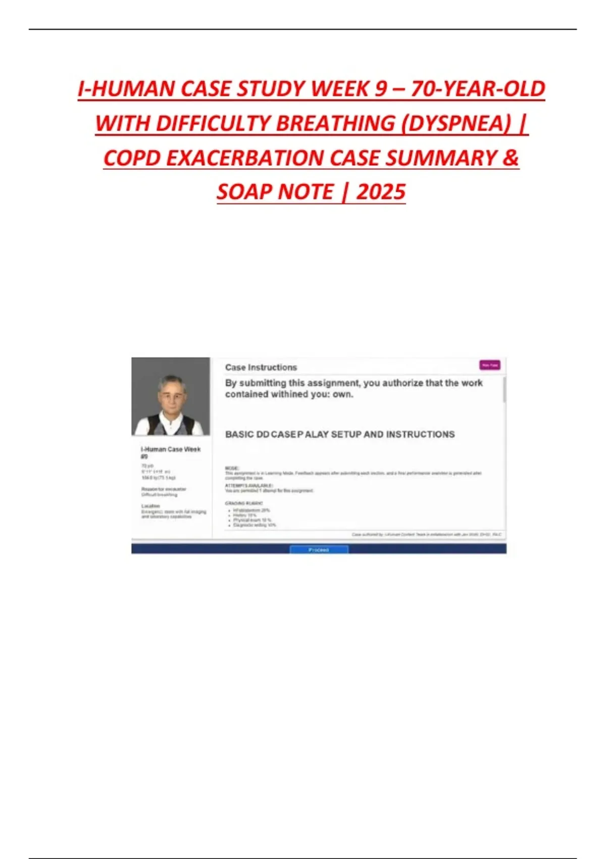 i-Human Case Week 9: 70-Year-Old Male with Difficulty Breathing ...