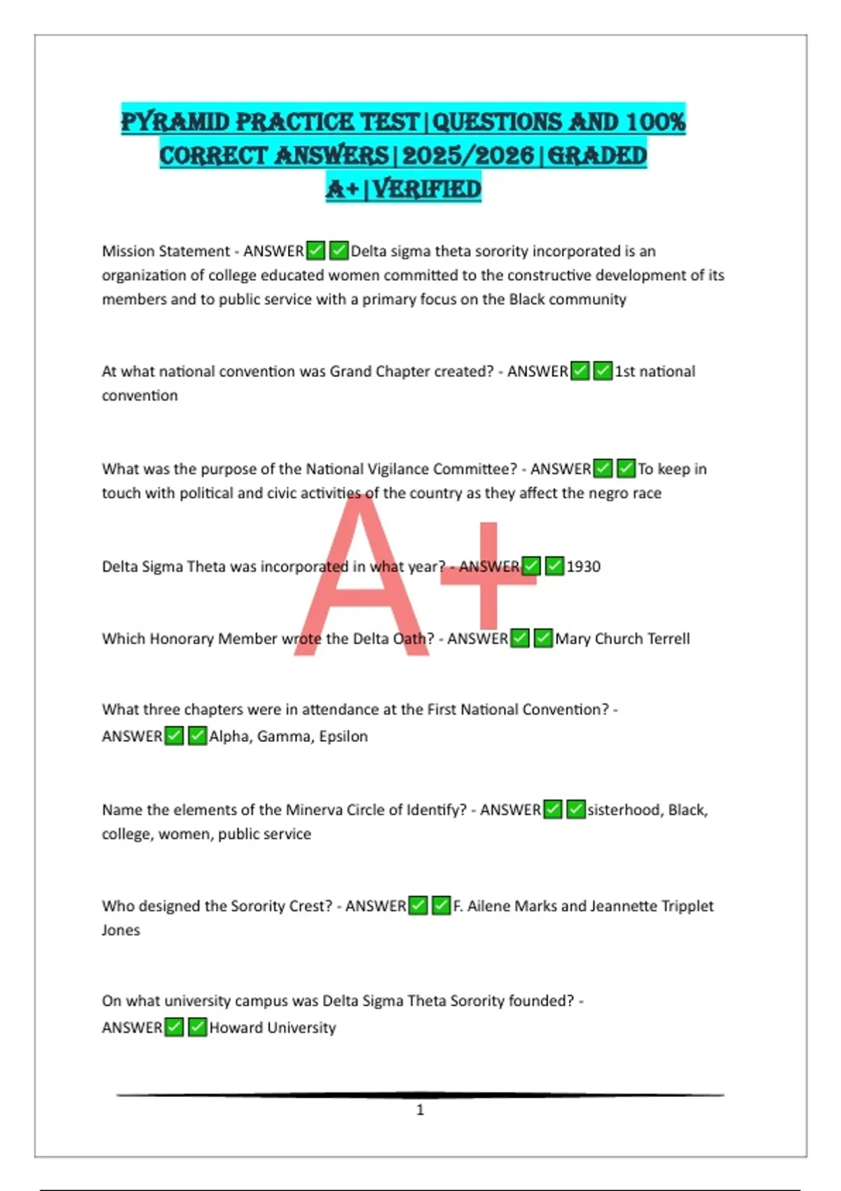 PYRAMID PRACTICE TEST|QUESTIONS AND 100% CORRECT ANSWERS|2025/2026 ...