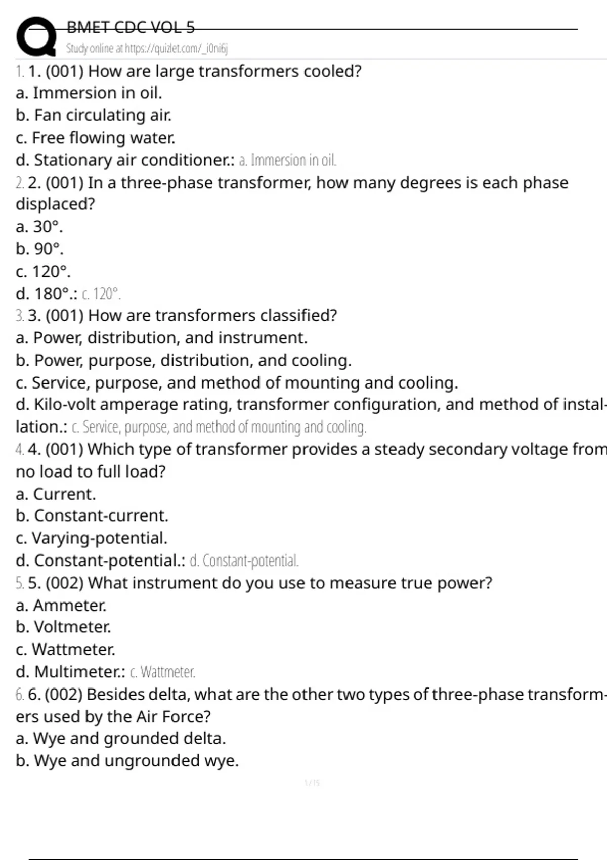 BMET CDC VOL 5 Exam Questions and Answers 100% Pass |Verified & Updated ...
