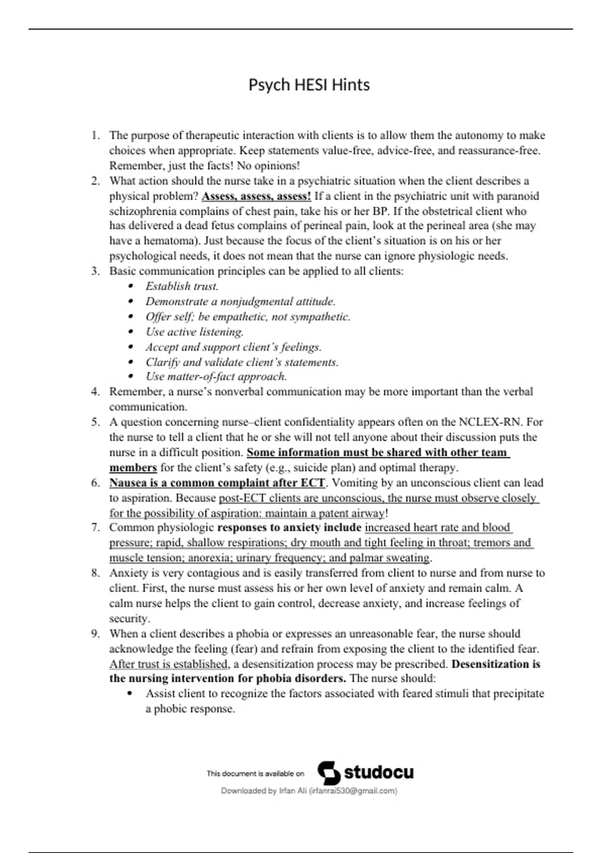 Psych HESI Hints 2025/2026 | Complete Mental Health Nursing Study Guide ...