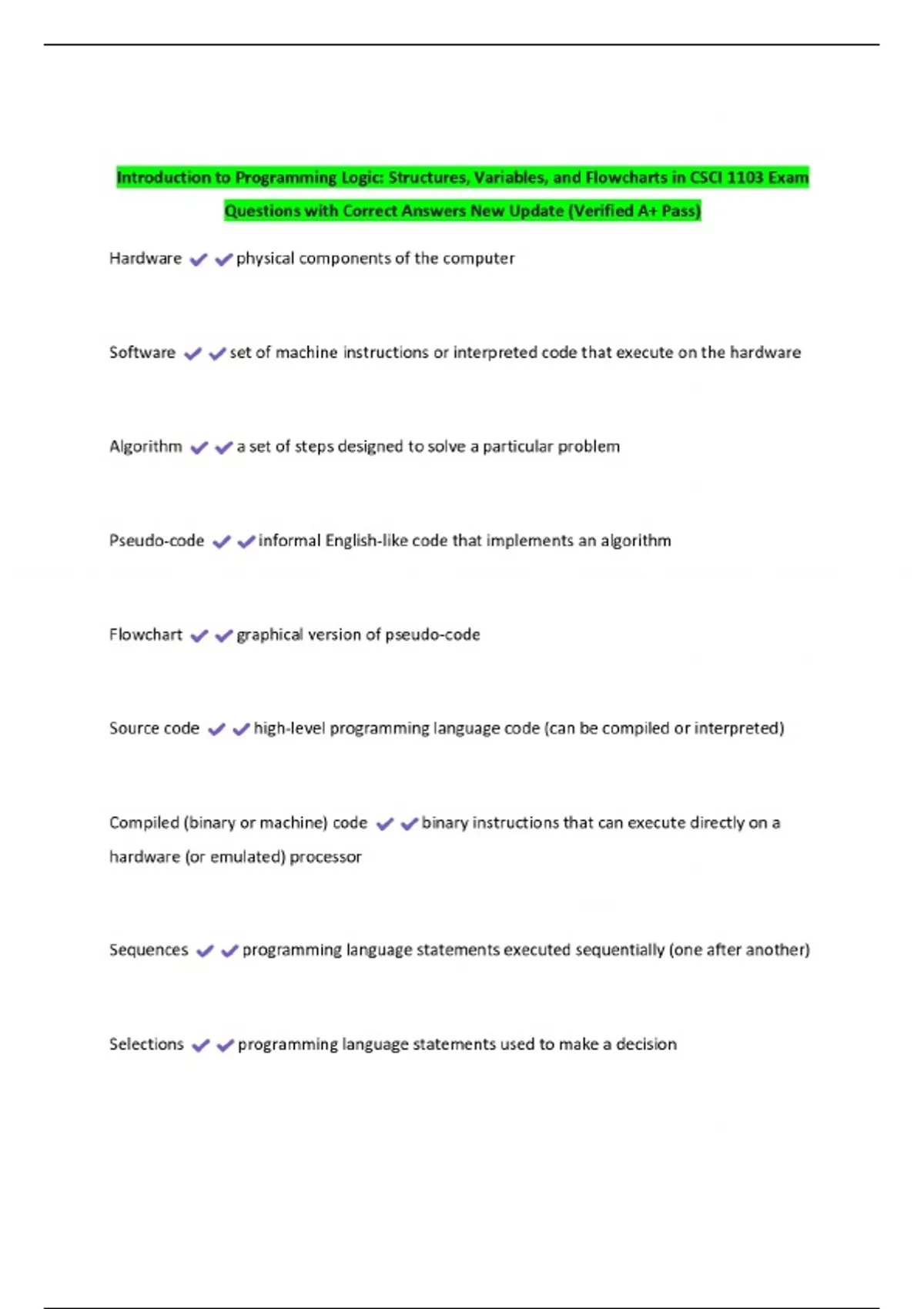 Introduction to Programming Logic: Structures, Variables, and ...