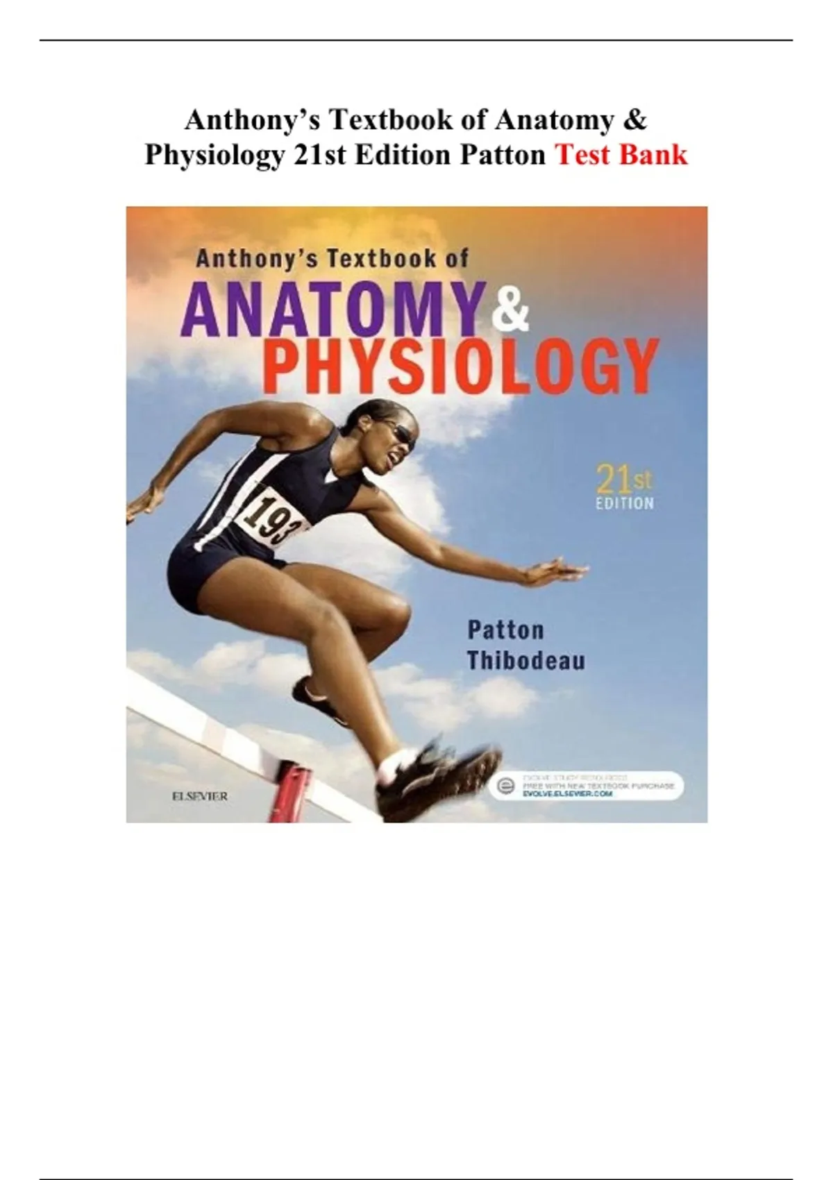 Test Bank for Anthony’s Textbook of Anatomy & Physiology – Kevin T ...