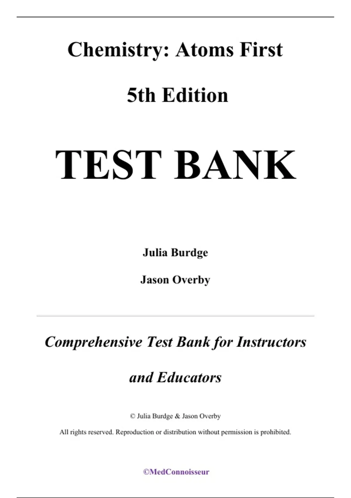 Title: Test Bank — Chemistry: Atoms First, 5th Edition — Julia Burdge ...
