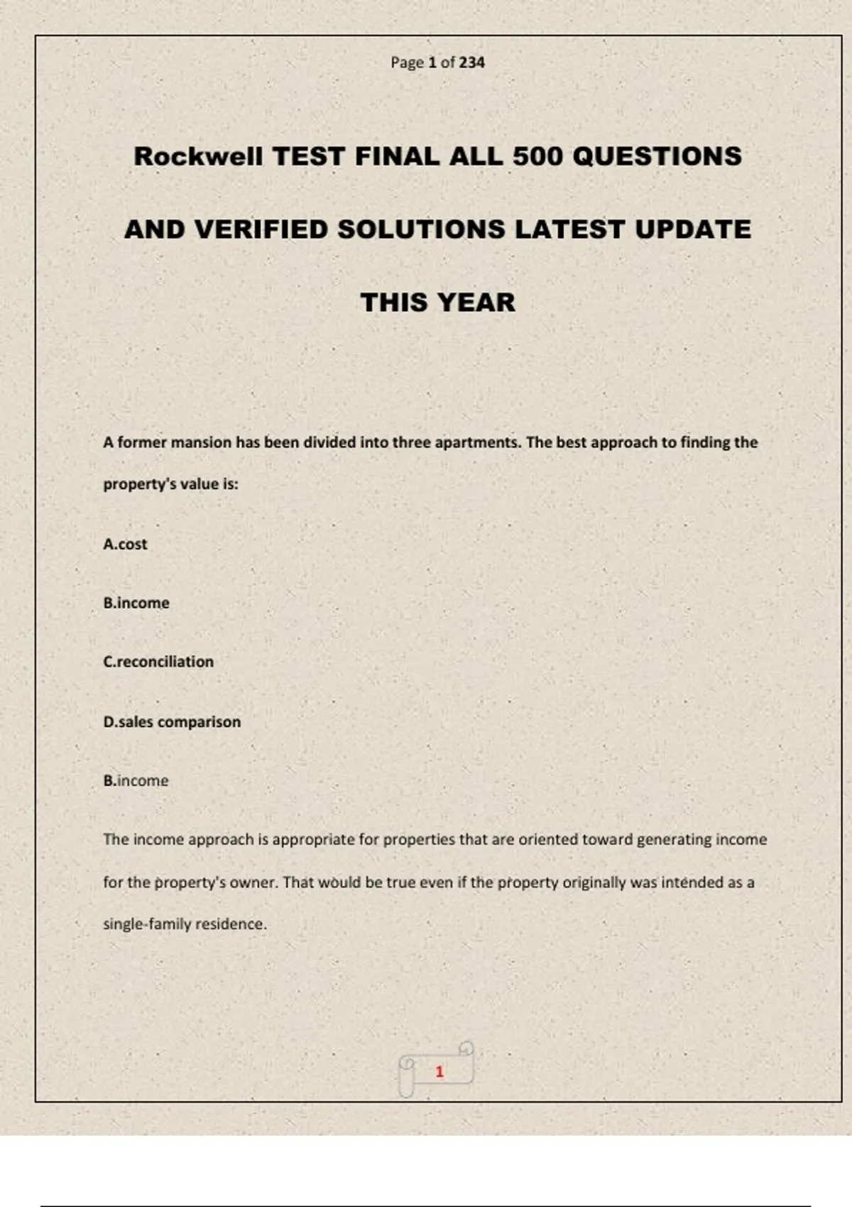 Rockwell TEST FINAL ALL 500 QUESTIONS AND VERIFIED SOLUTIONS LATEST ...