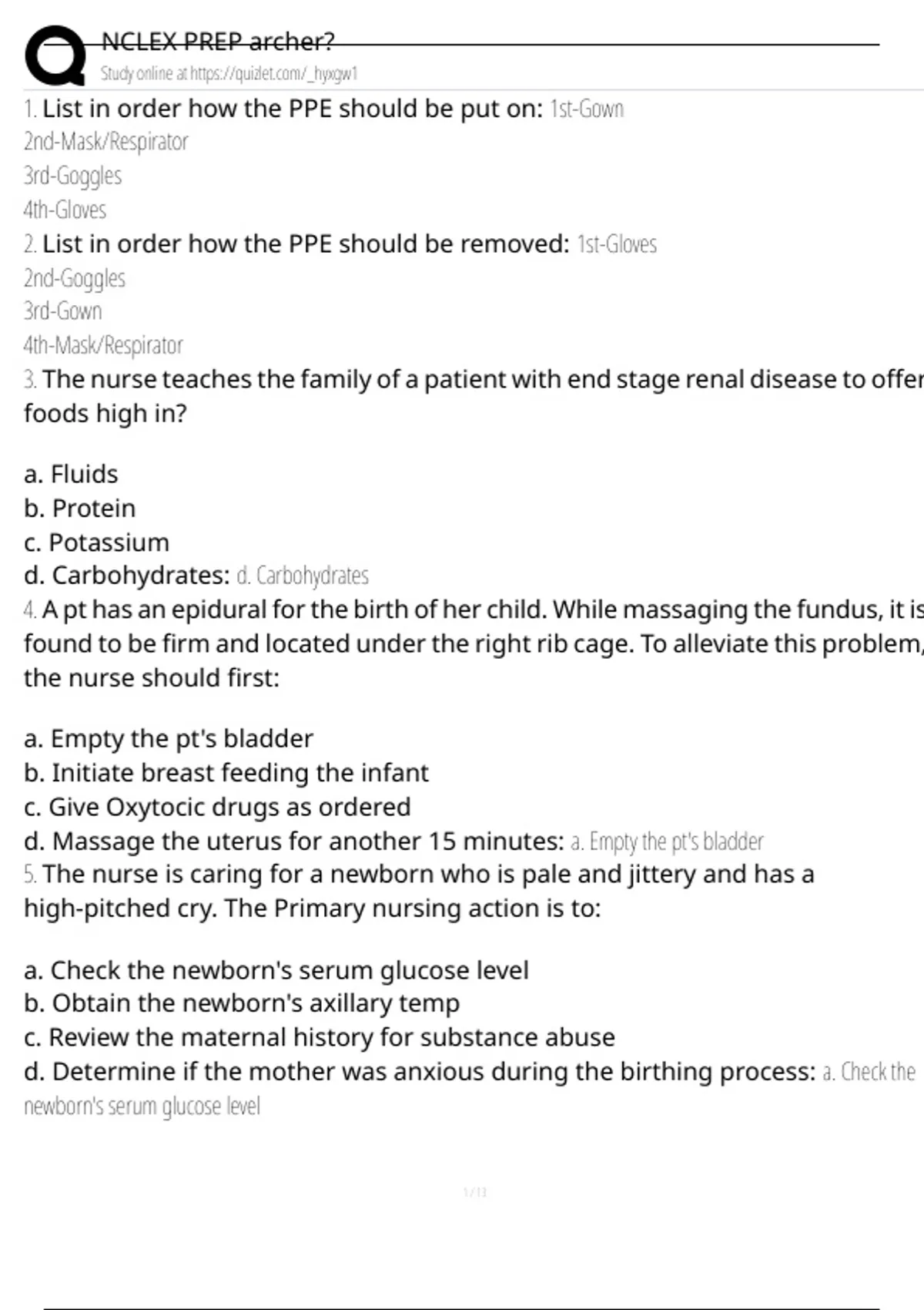 NCLEX PREP archer Exam Questions and Answers 100% Pass |Already Graded ...
