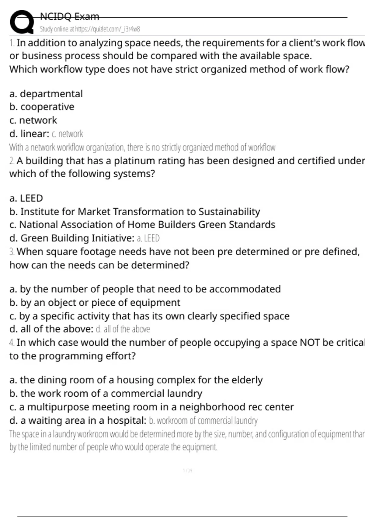 NCIDQ Exam Exam Questions and Answers 100% Pass |Already Graded A+ ...