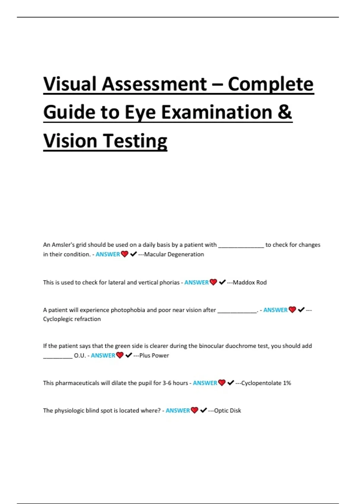Visual Assessment | Complete Guide to Eye Examination & Vision Testing ...