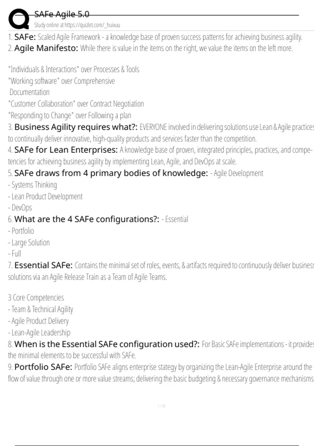 SAFe Agile 5.0 Exam Questions and Answers 100% Pass |Already Graded A+ ...