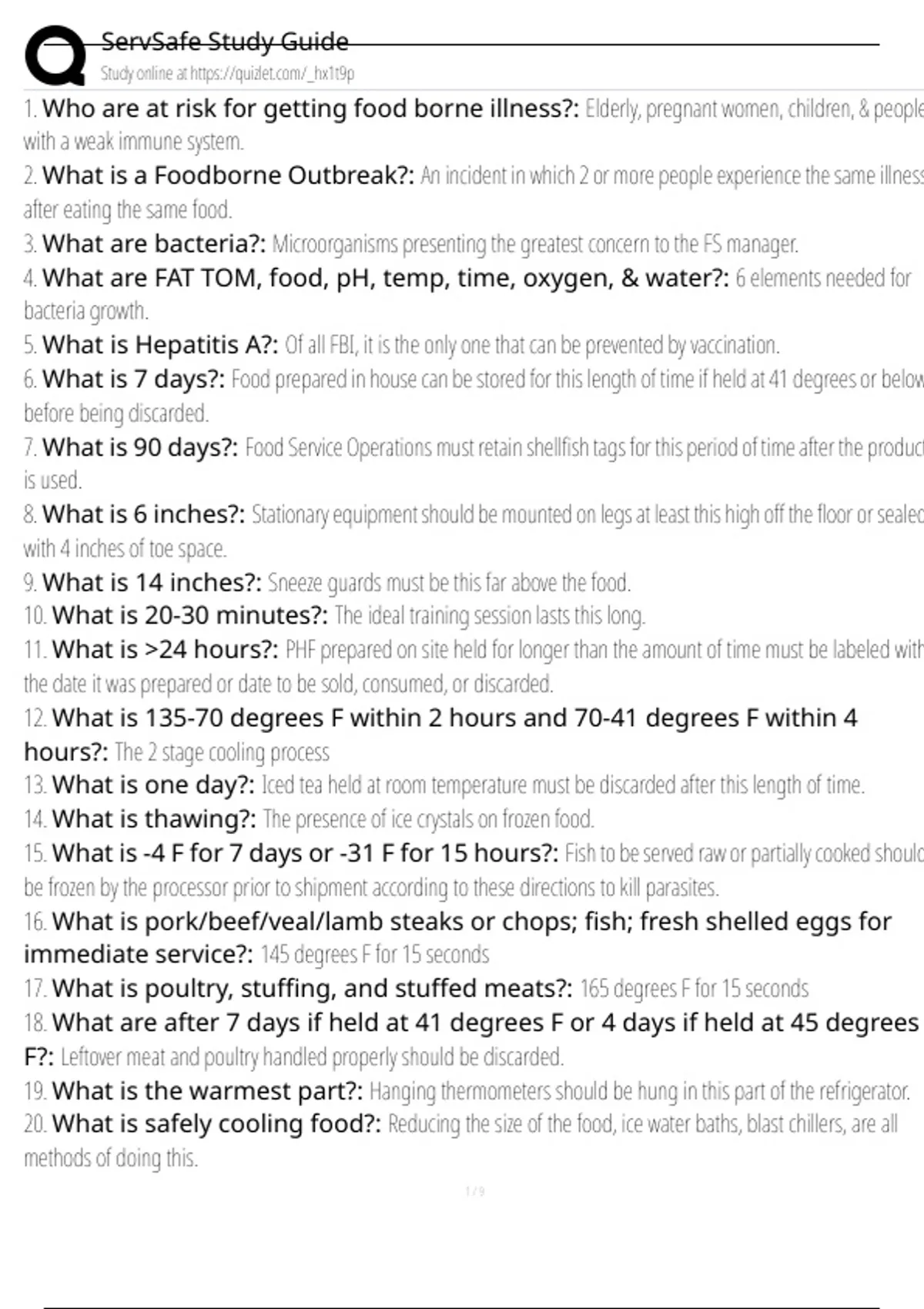 ServSafe Study Guide Exam Questions and Answers 100% Pass |Already ...