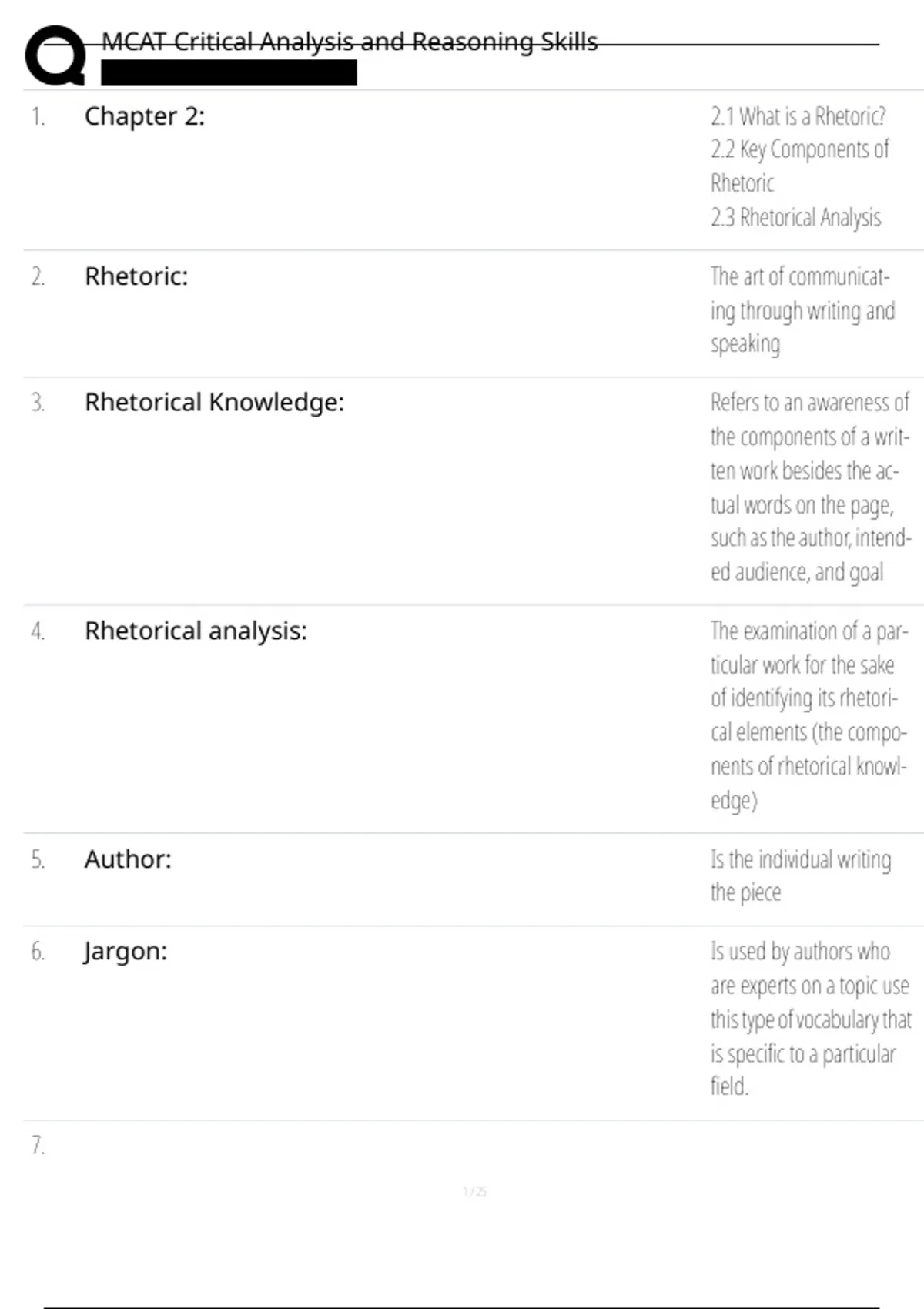 MCAT Critical Analysis and Reasoning Skills Questions with verified ...