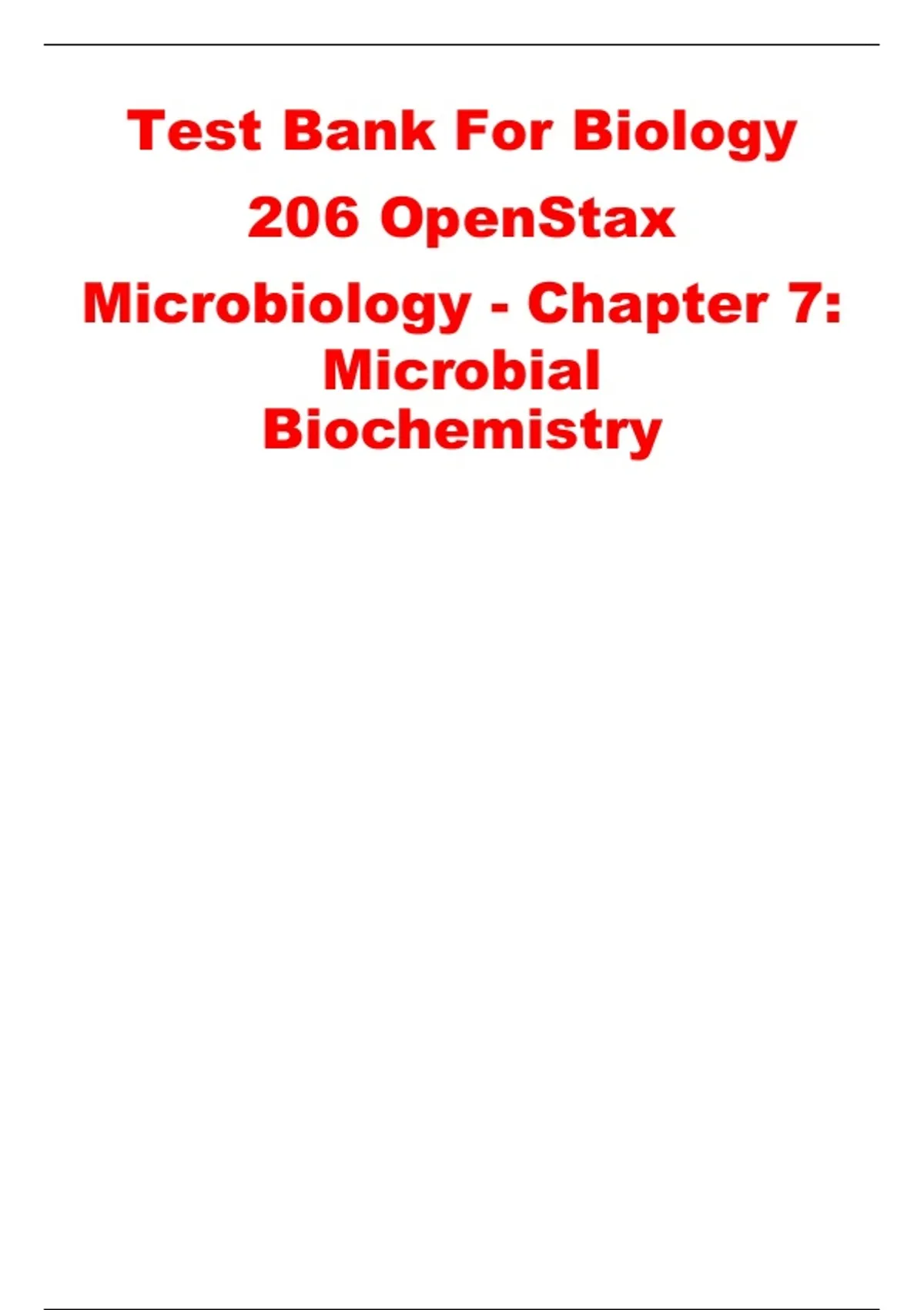 Biology 206: OpenStax Microbiology Test Bank: Chapter 7- Microbial ...