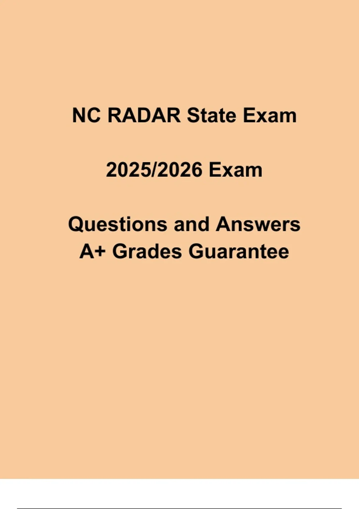 NC RADAR State Exam Study Guide | North Carolina Law Enforcement ...