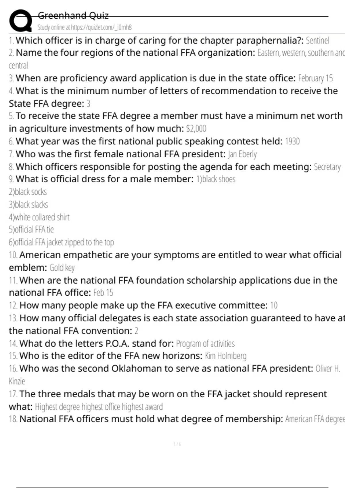 Greenhand Quiz Exam Questions and Answers 100% Pass |Verified & Updated ...