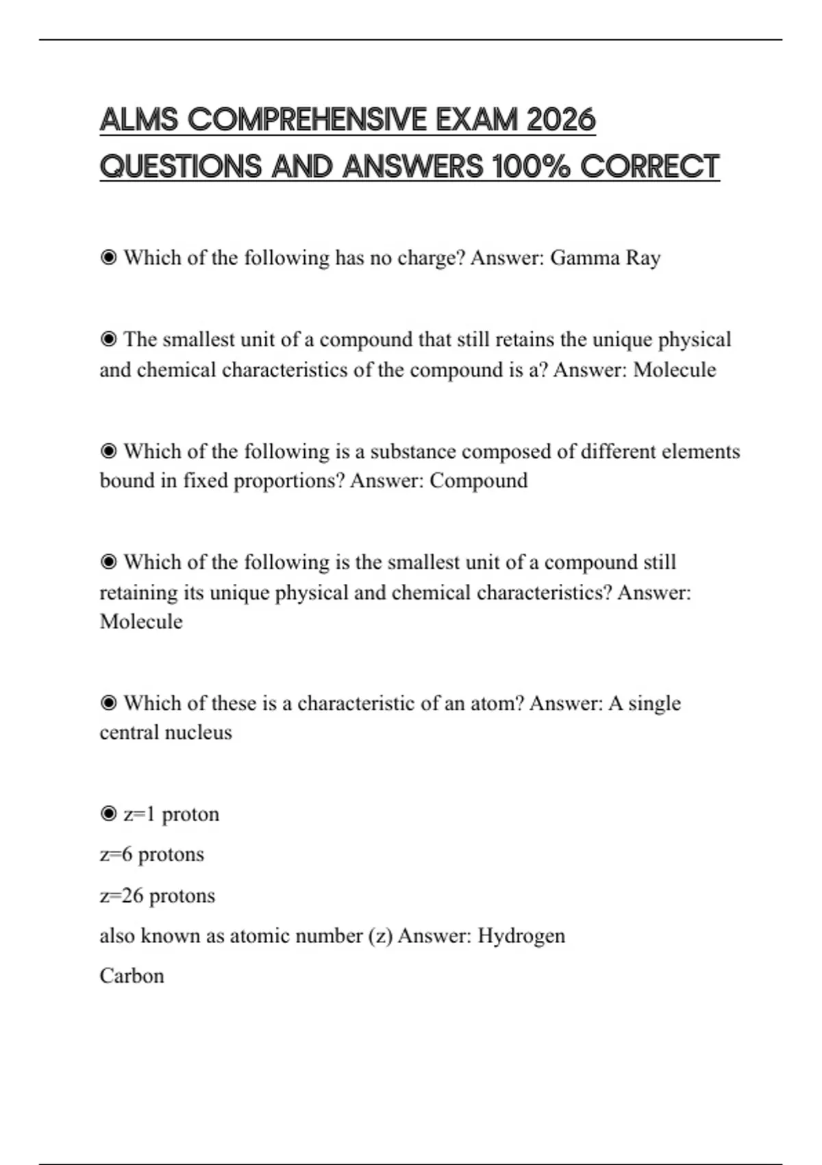 ALMS COMPREHENSIVE EXAM 2026 QUESTIONS AND ANSWERS 100% CORRECT - ALMS ...