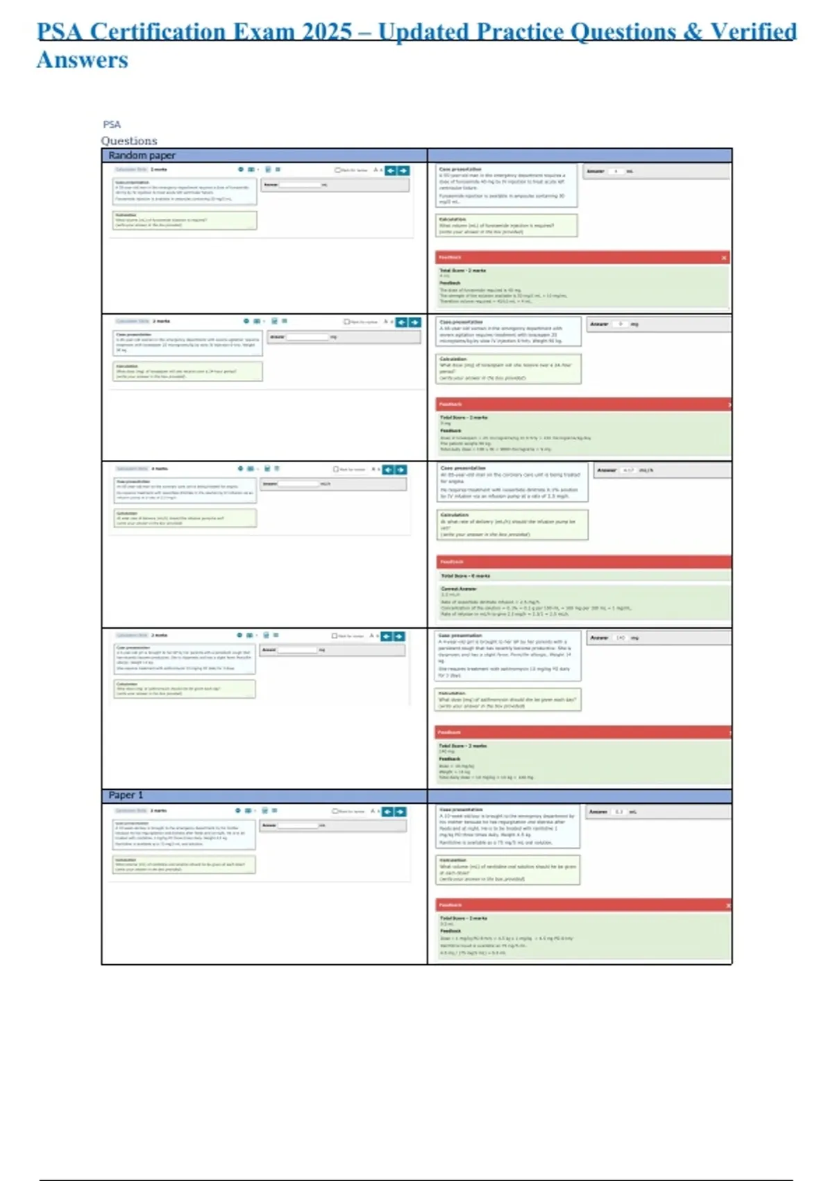 Prescribing Safety Assessment (PSA) Exam – Updated UK Practice ...