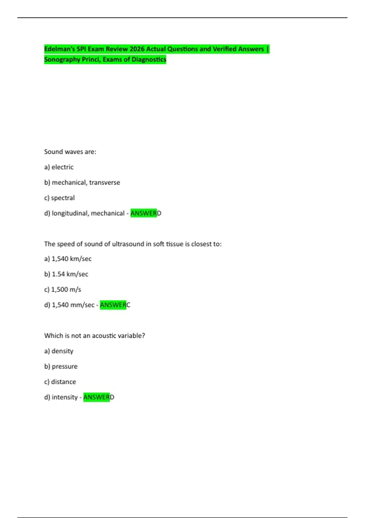 Edelman’s SPI Exam Review 2026 Actual Questions and Verified Answers ...