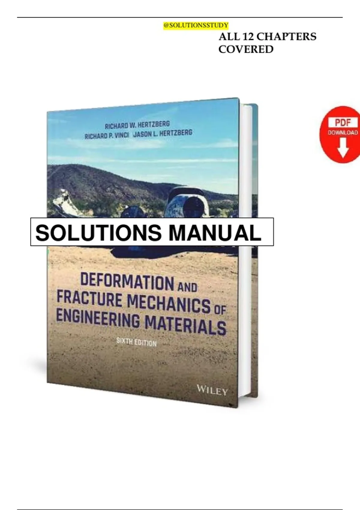 Solution Manual – Deformation and Fracture Mechanics of Engineering Materials (6th Edition) by ...