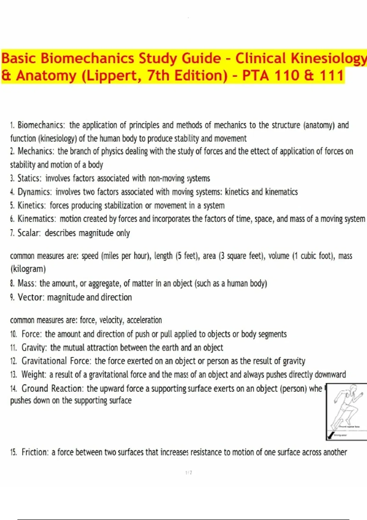 Basic Biomechanics Study Guide – Clinical Kinesiology & Anatomy ...
