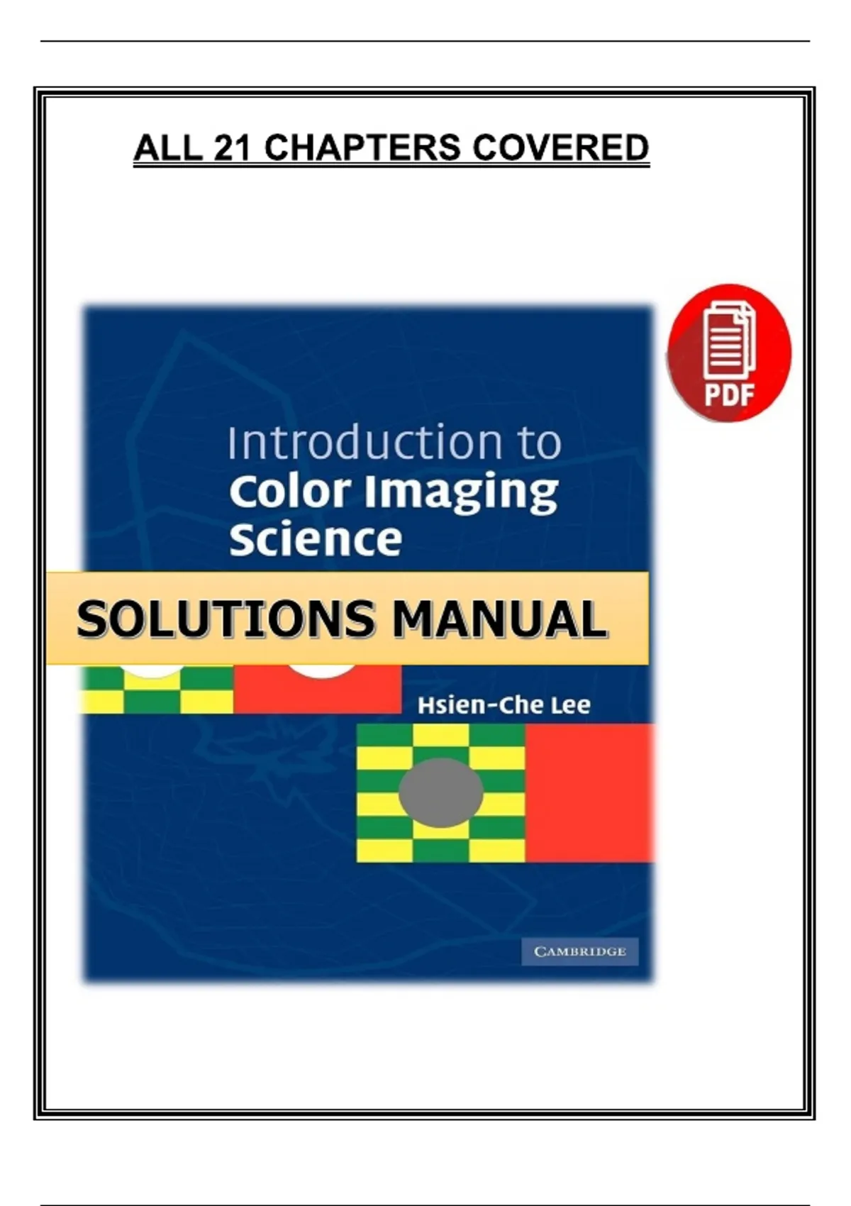 Introduction to Color Imaging Science – Complete Solutions Manual by ...