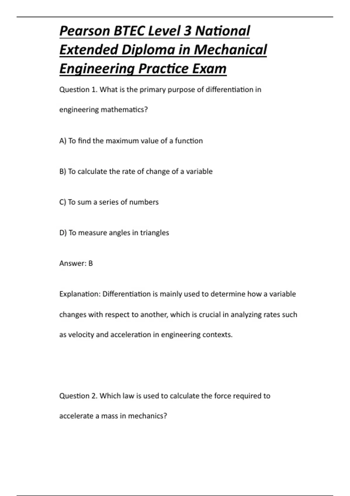 Pearson BTEC Level 3 National Extended Diploma in Mechanical ...