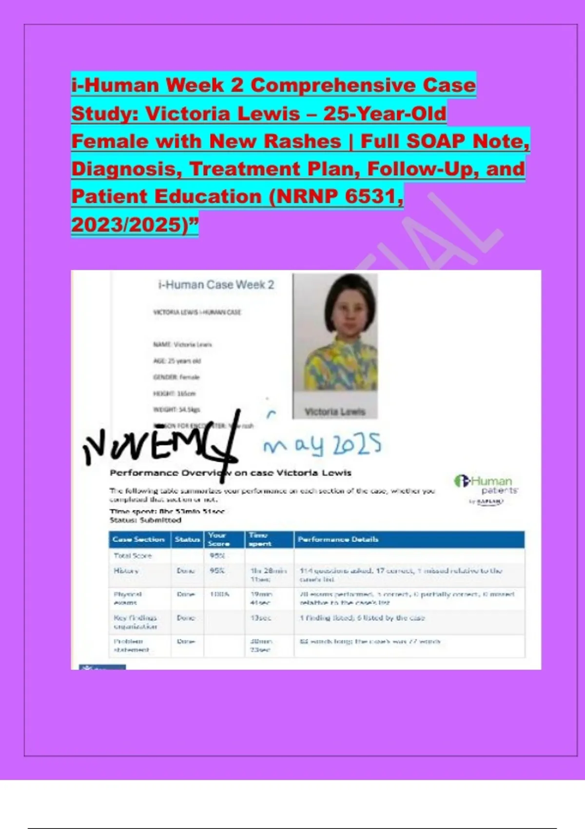 Actual and accurate Victoria Lewis (25-Year-Old Female with New Skin ...