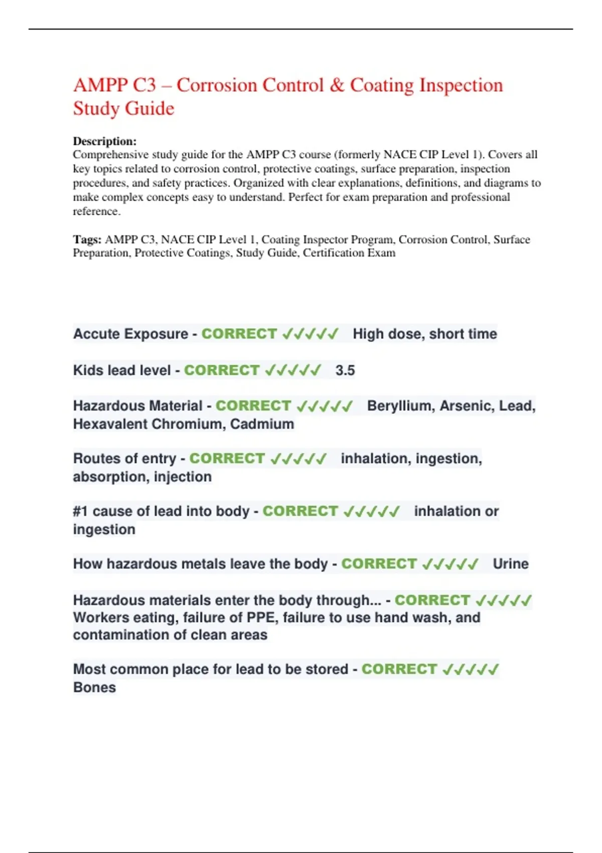 AMPP C3 – Corrosion Control & Coating Inspection 2026.pdf - AMPP C3 ...