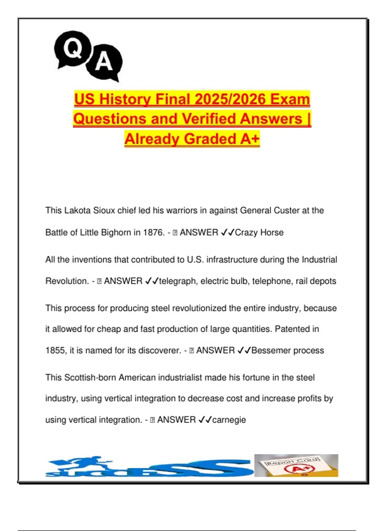 U.S. History Final Exam (100+ Questions) – Native American History ...
