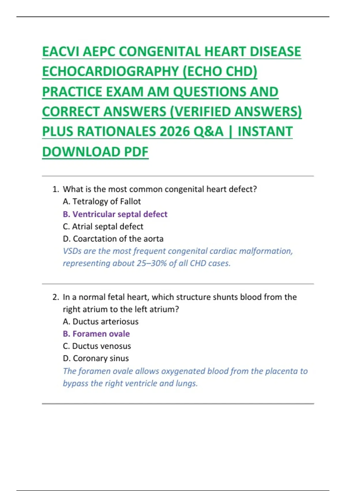 EACVI AEPC CONGENITAL HEART DISEASE ECHOCARDIOGRAPHY (ECHO CHD ...