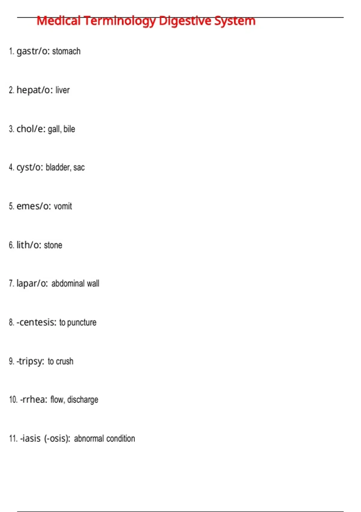 Medical Terminology Digestive System Questions and Answers (100 %Score ...