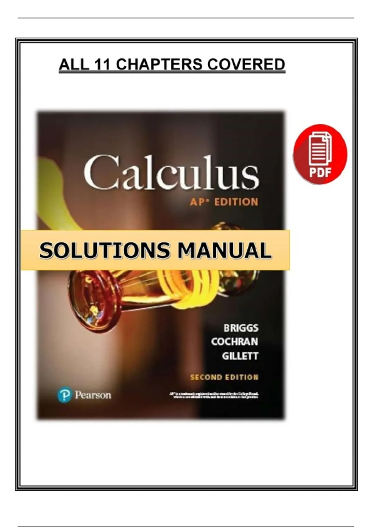 Calculus AP Edition (2nd Edition) – Complete Solutions Manual by Briggs, Cochran & Gillett PDF ...