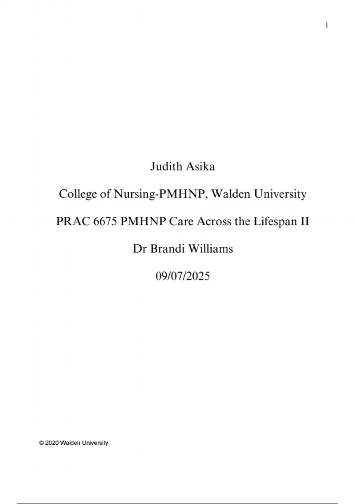 PRAC 6675, Week 2: Assignment 2 – Practicum Experience Plan (PEP ...