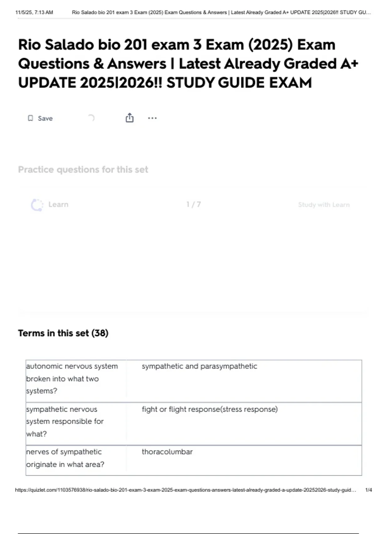 Rio Salado bio 201 exam 3 Exam (2025) Exam Questions & Answers _ Latest ...