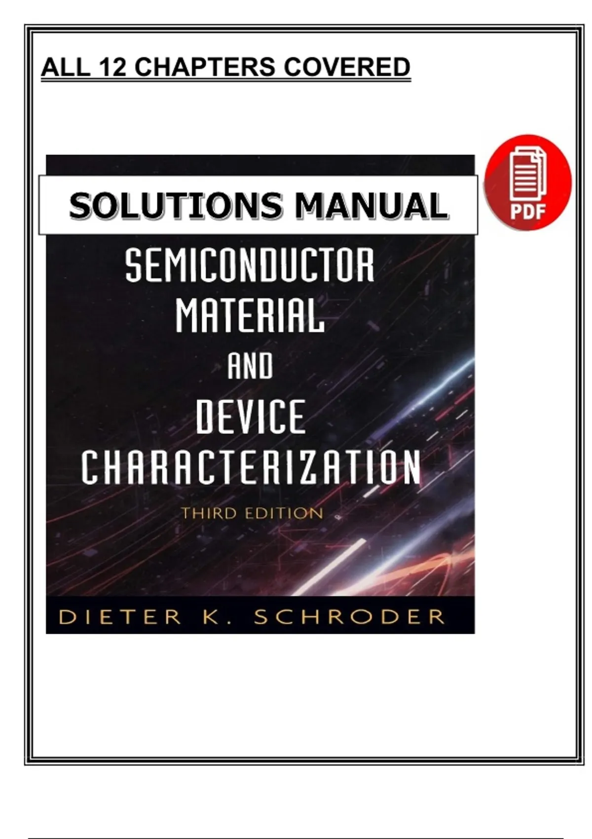 Semiconductor Material and Device Characterization (3rd Edition, 2015 ...