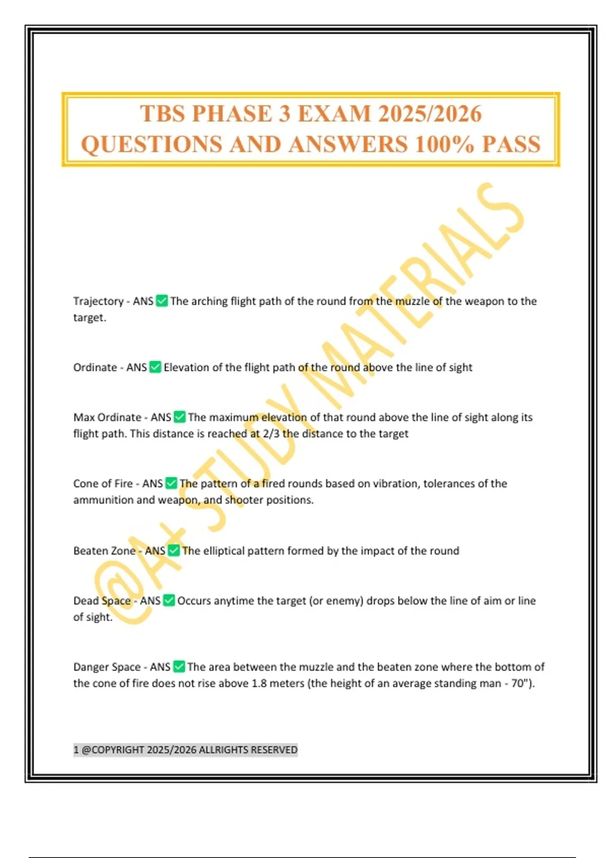 TBS PHASE 3 EXAM 2025/2026 QUESTIONS AND ANSWERS 100% PASS - TBS ...