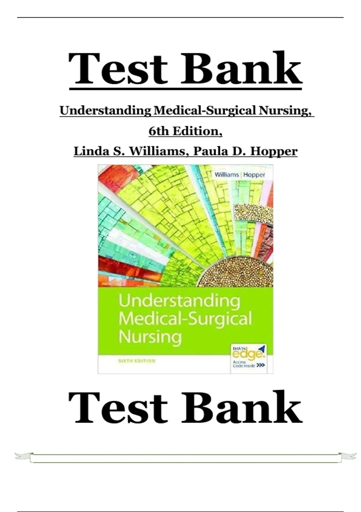 Test Bank For Understanding Medical-Surgical Nursing 6th Edition by ...