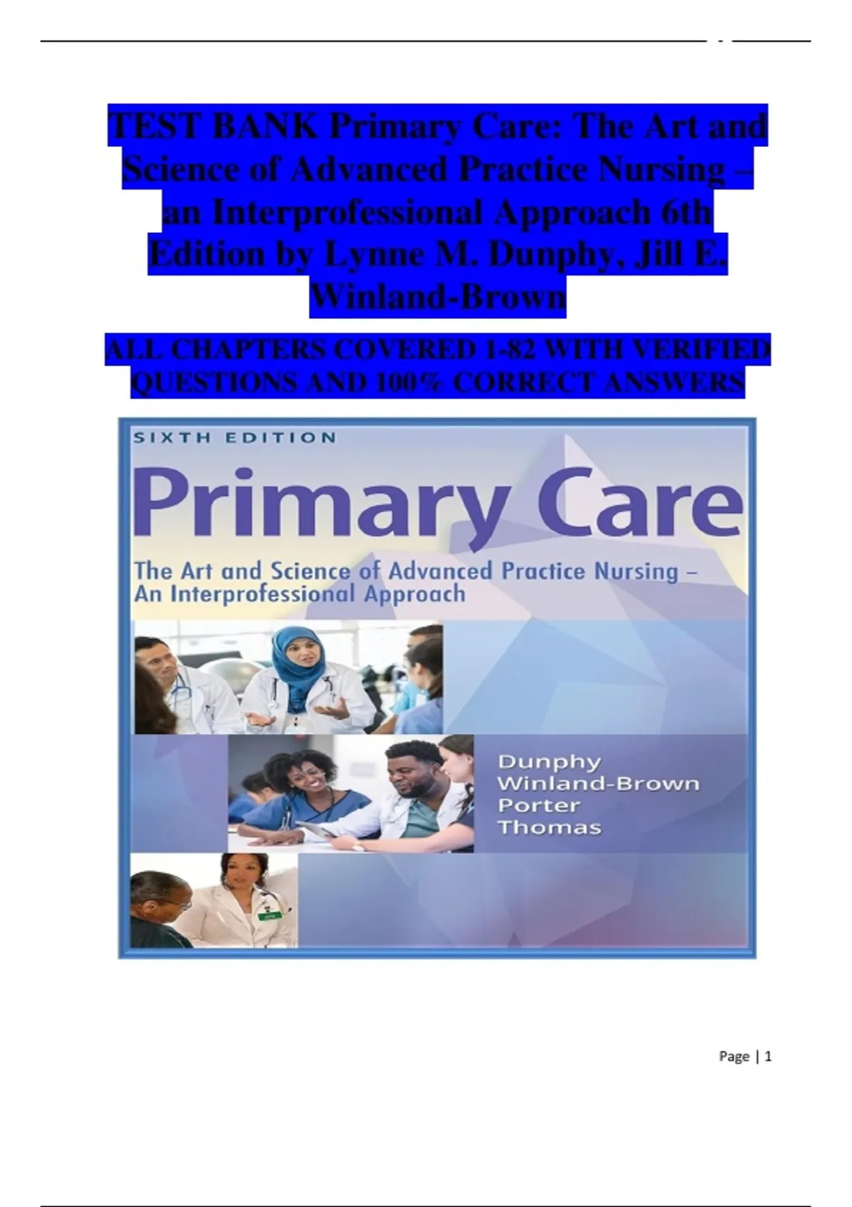 Primary Care: The Art and Science of Advanced Practice Nursing – an ...